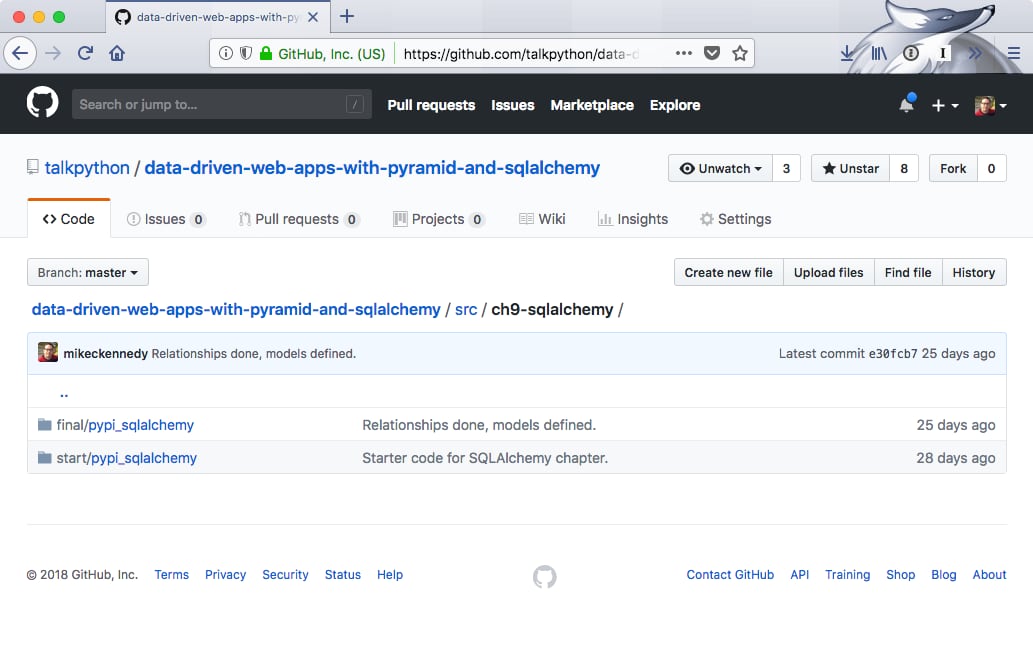 Building Data Driven Web Apps With Pyramid And Sqlalchemy Online Course Talk Python Training
